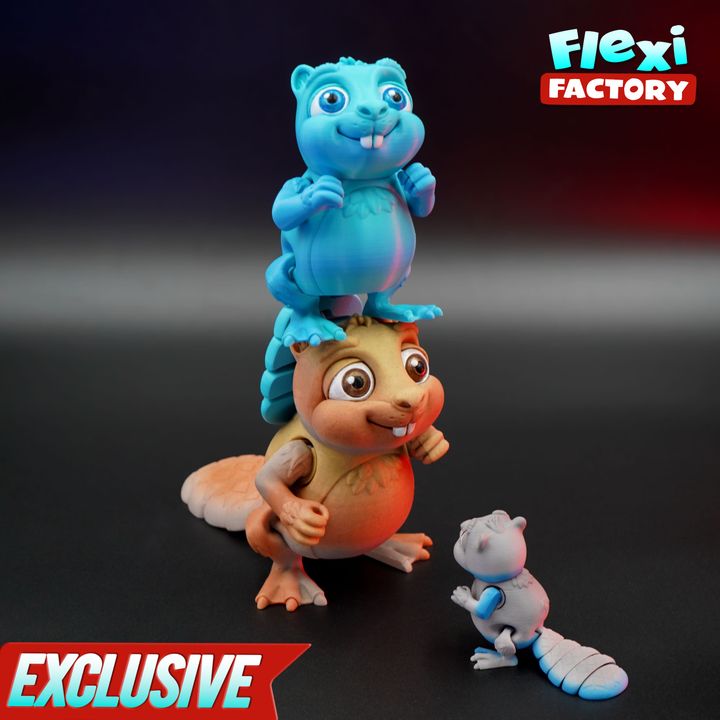 3D Printable Exclusive: Flexi Factory Beaver by Flexi Factory